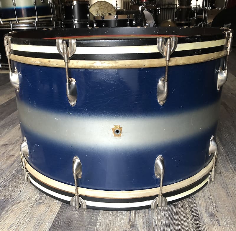 WFL 26" Zephyr Bass Drum - 14 x 26 Blue/Silver Duco | Reverb