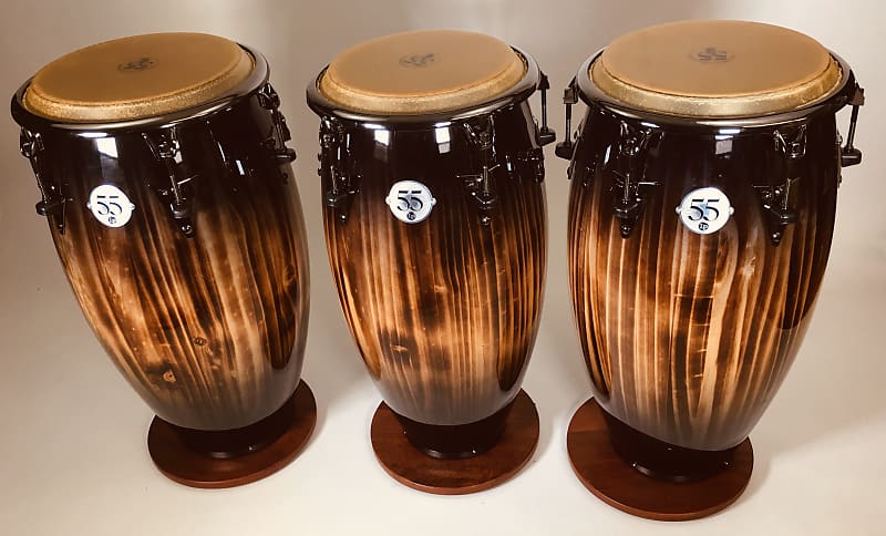 Latin Percussion 55th Anniversary Conga Set Candy Black Fade | Reverb