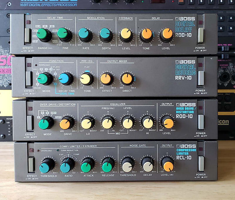 Collection of Boss RDD-10, ROD-10, RRV-10, RCL-10, 1980s, | Reverb