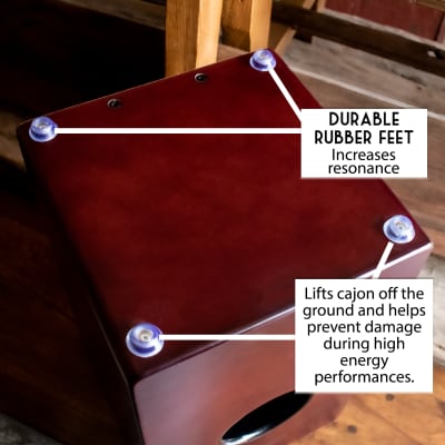 Sawtooth Cedar Wood Cajon Drum Percussion Box with | Reverb