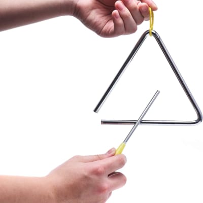 6 Inch Musical Steel Triangle Percussion Instrument With | Reverb