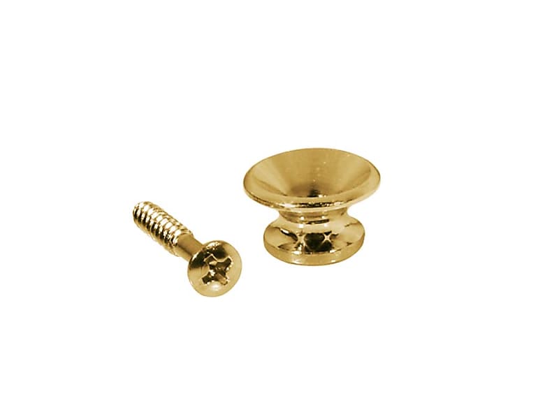Strap buttons, metal, with screw, v-model, diameter 13mm, | Reverb