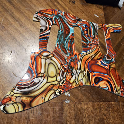 Greasy Groove "Swamp Planet" Strat Pickguard | Reverb