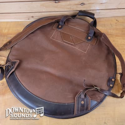 Used 22" Tackle Brown Canvas Backpack Cymbal Bag - As Is | Reverb