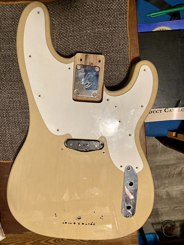 Allparts Telecaster Bass Body - Blonde | Reverb