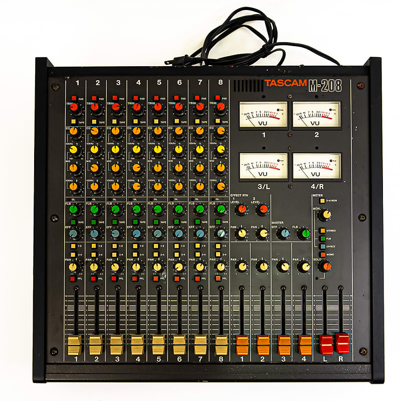 Vintage Tascam M-208 8-Channel Mixer, 4 Buses – 8x2 | Reverb UK