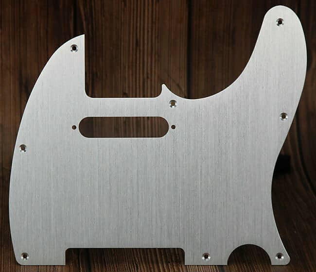 New Pickguard TELECASTER Brushed Aluminium - Silver - | Reverb