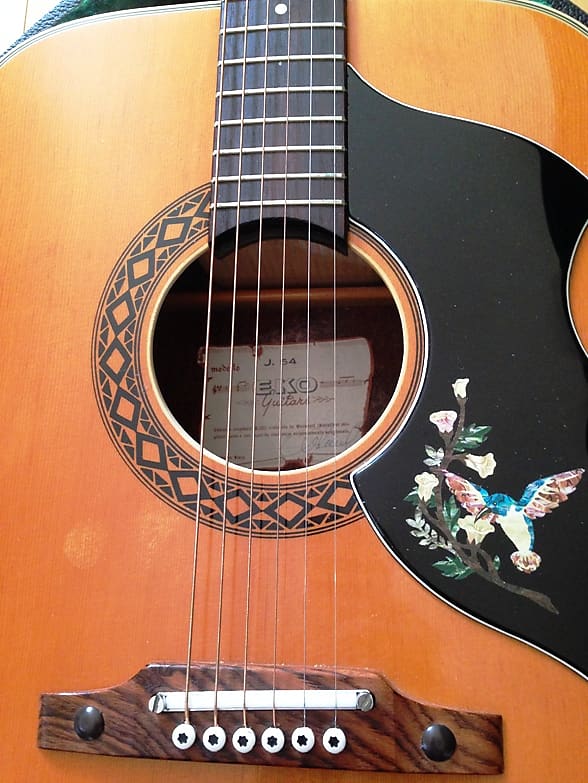 1960s EKO J-54 Dreadnought Acoustic Guitar Zeppelin Jimmy | Reverb