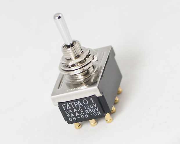 4P3T On-On-On Chrome Mini Switch | Reverb