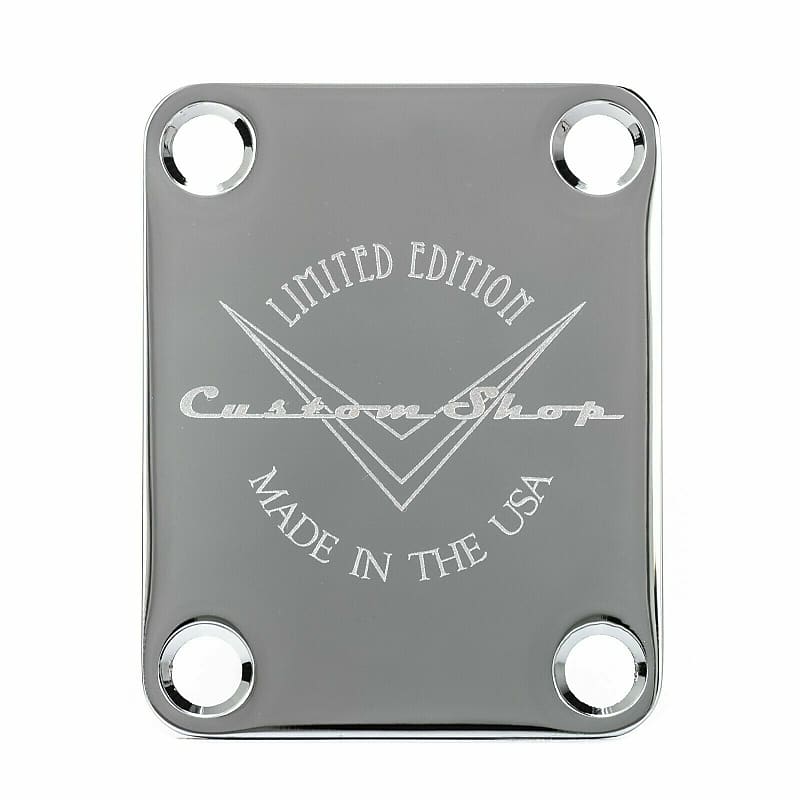 Neck Plate Custom Shop - Chrome - Limited Edition Made IN USA | Reverb