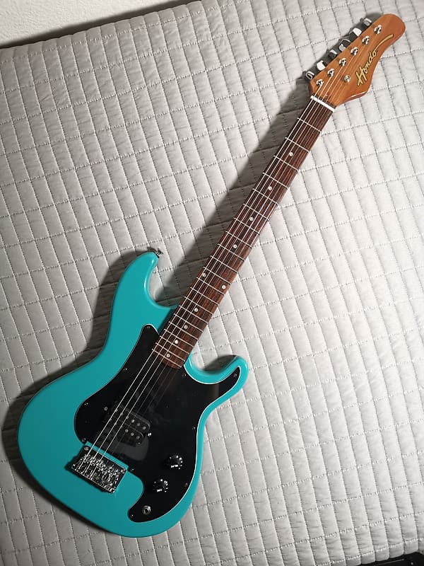 1980's Hondo H-715/BL (Indonesia) - Blue w/Mahogany | Reverb