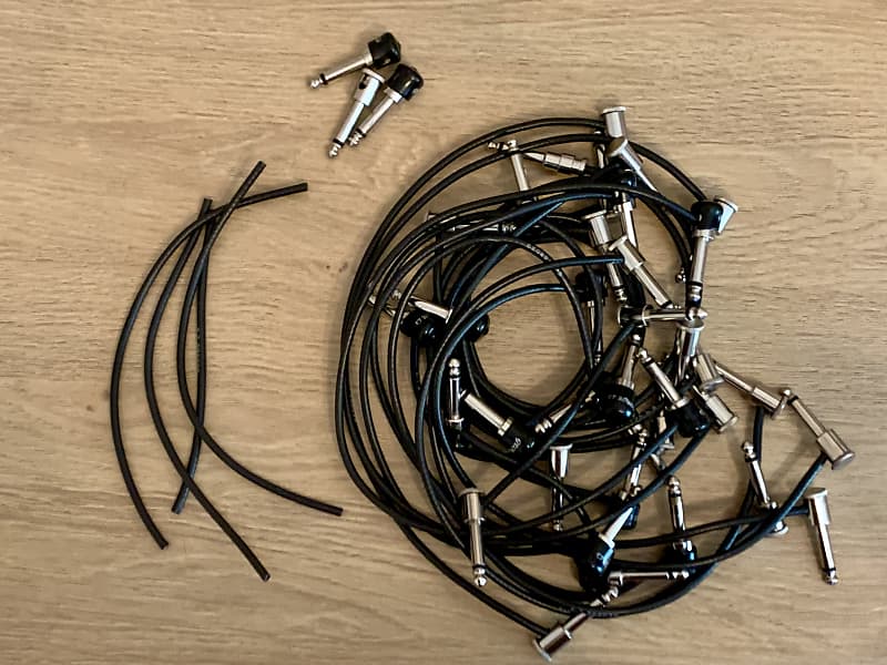Lot of George L's pedalboard patch cables .155 Black various | Reverb