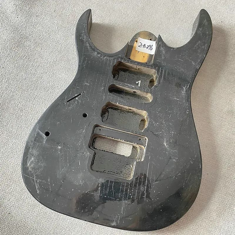 Black Basswood Left Handed Guitar Body | Reverb