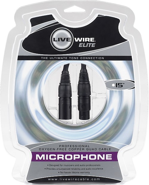 Live Wire EQMC15 Elite Quad Microphone Cable - 15' | Reverb