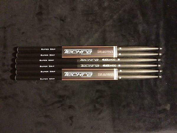 Techra Drumsticks - 2B Black Diamond Super Grip Series 3 | Reverb