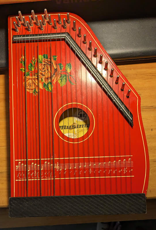 1970's Musina Hand Painted Zither from Germany | Reverb
