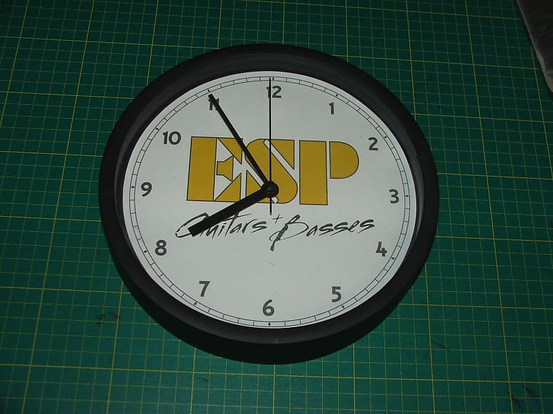 ESP wall clock ...8.5" diameter....quartz movement....Black | Reverb
