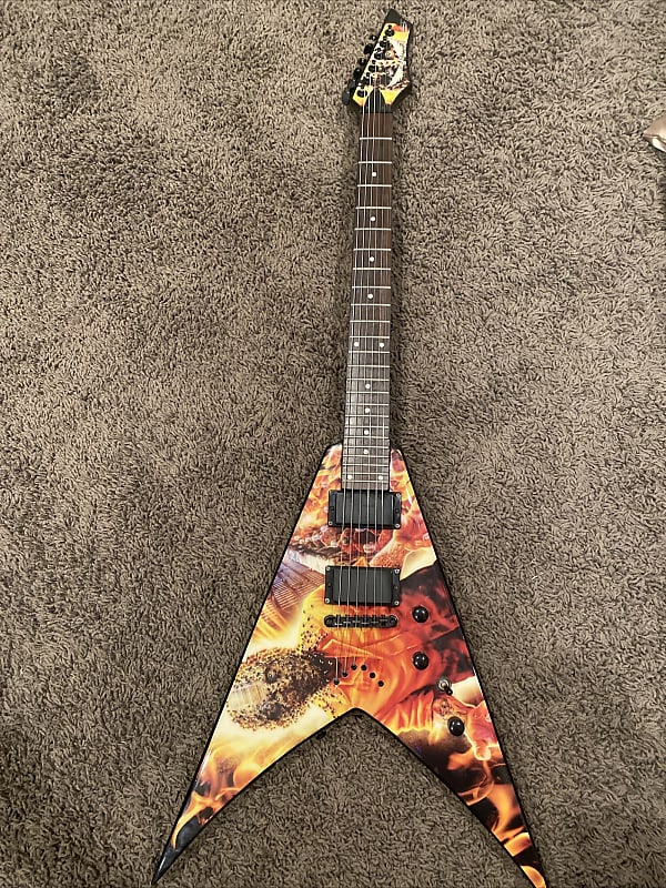 Dean Dave Mustaine “Endgame” Flying V 2010s - Endgame Graphic | Reverb