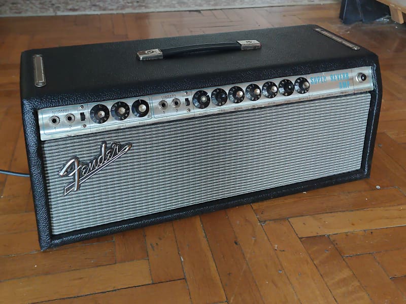 Fender SUPER REVERB HEAD 1968 drip edge BLACKFACE CIRCUIT | Reverb