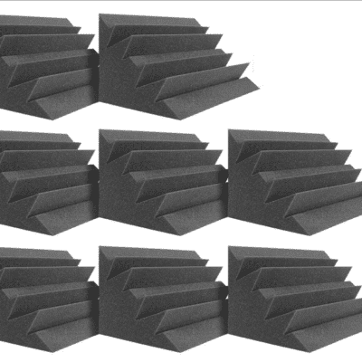 Acoustic Foam Bass Traps (8 Pack) Soundproof Fireproof Corner | Reverb