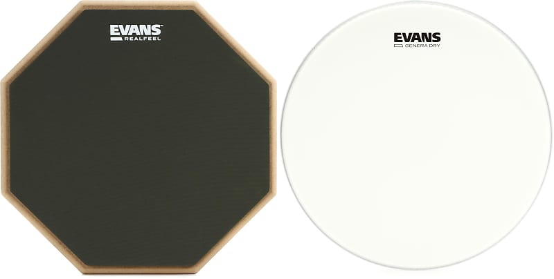 Evans RealFeel 2-Sided Pad - 12 inch Bundle with Evans Genera | Reverb