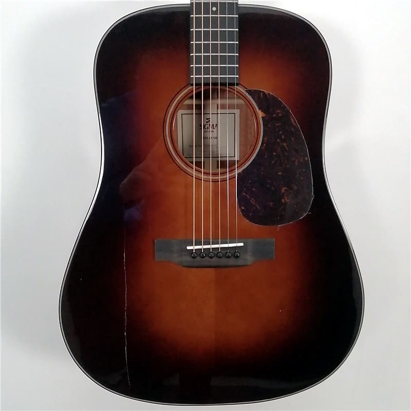 Sigma SDM-18 All Solid Dreadnought Acoustic, Sunburst, | Reverb