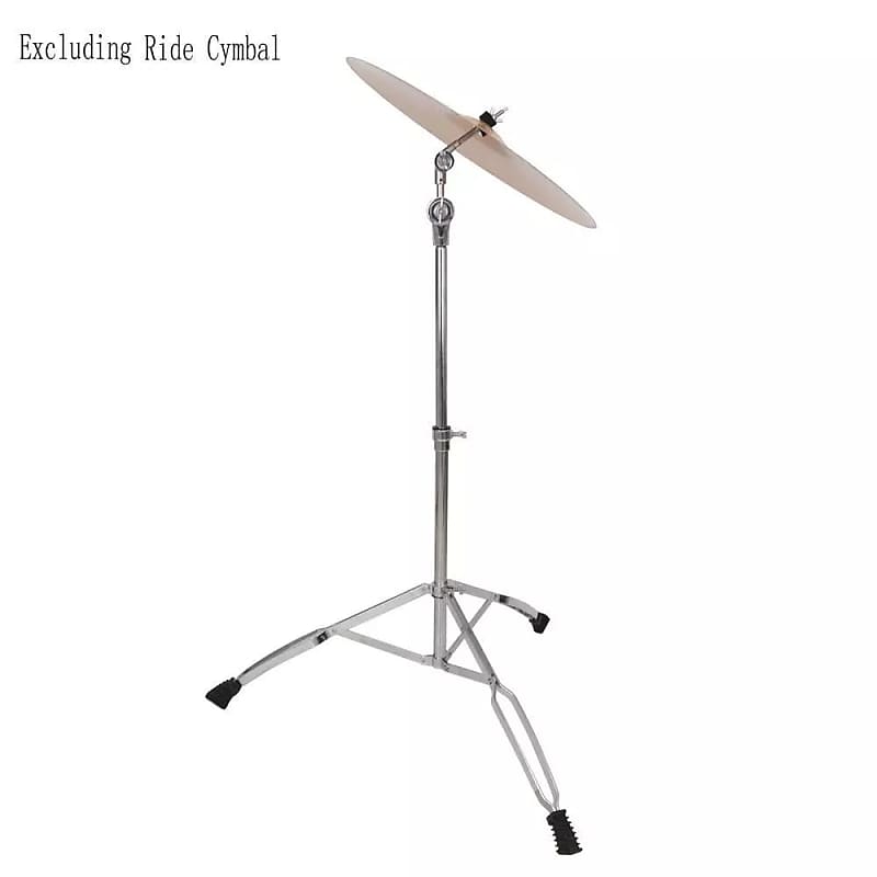 Straight Drum Cymbal Stand - Double Braced Chrome Adjustable | Reverb