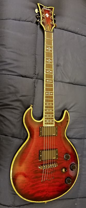 Schecter S1 Elite Double Cut EMG Zakk Wylde Set 24volt | Reverb