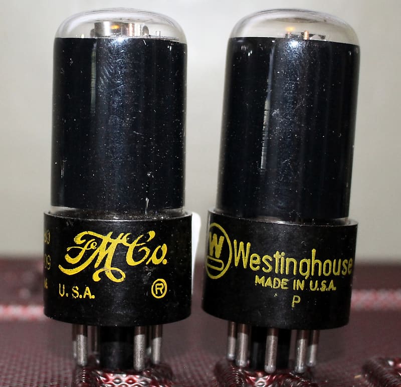 RAYTHEON 6V6GT VT107 PERFECT MATCH PAIR BLACK GLASS BLACK | Reverb