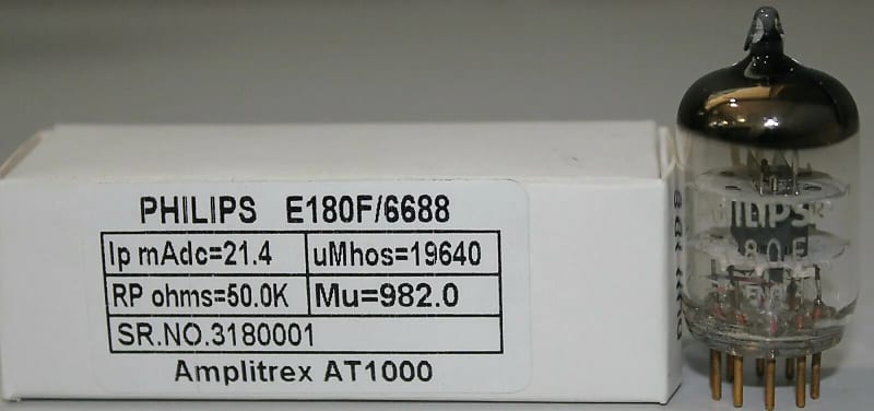 E180F 6688 Philips Gold pins Clear glass Amplitrex Tested 1Pc | Reverb