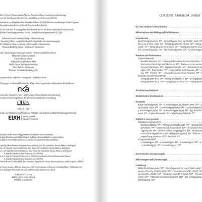 Henle Complete Edition String Quartets – Bartók Complete | Reverb