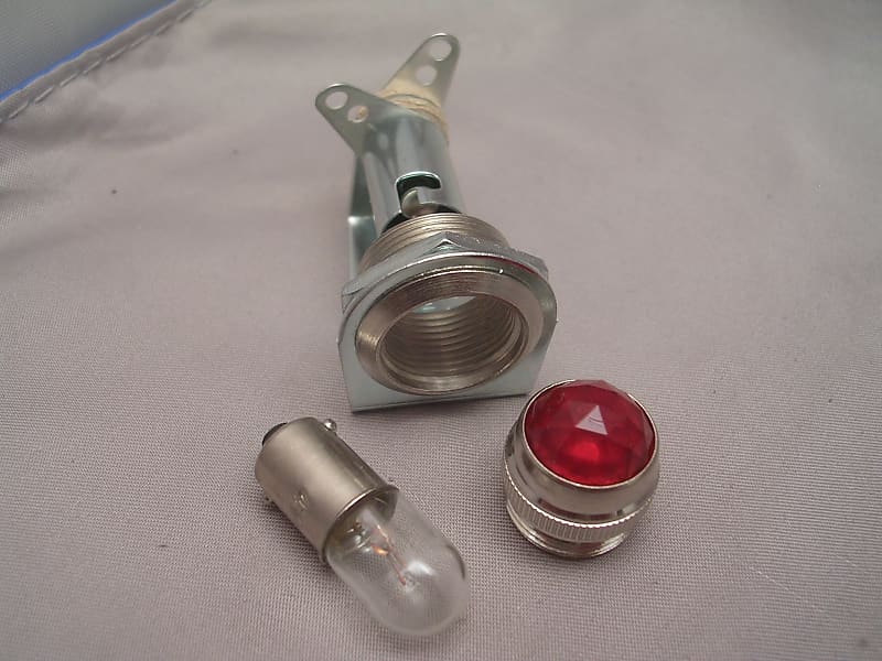 Tube Amp Pilot Light Assembly with Red Jewel and #47 Bulb | Reverb