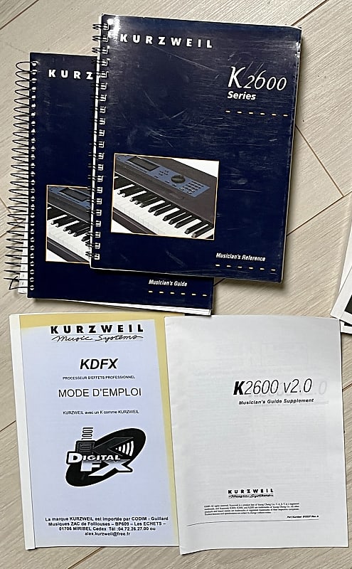 Kurzweil K2600 - Manuels papier | Reverb