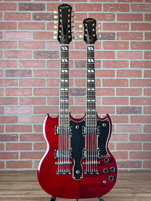 Epiphone 2004 SG Double-Neck Electric Guitar - Cherry Red | Reverb