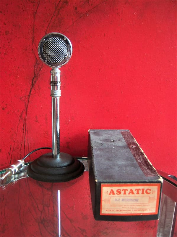 Vintage RARE 1930's Astatic D2 crystal Chrome microphone w | Reverb