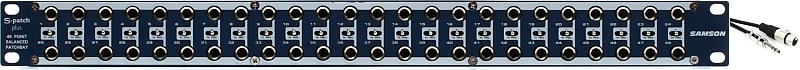 Samson S-Patch Plus 48-point Balanced Patchbay Bundle with | Reverb