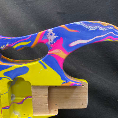 Swirled Alder 6 string Jem style guitar body, HSH, OSNJ - | Reverb