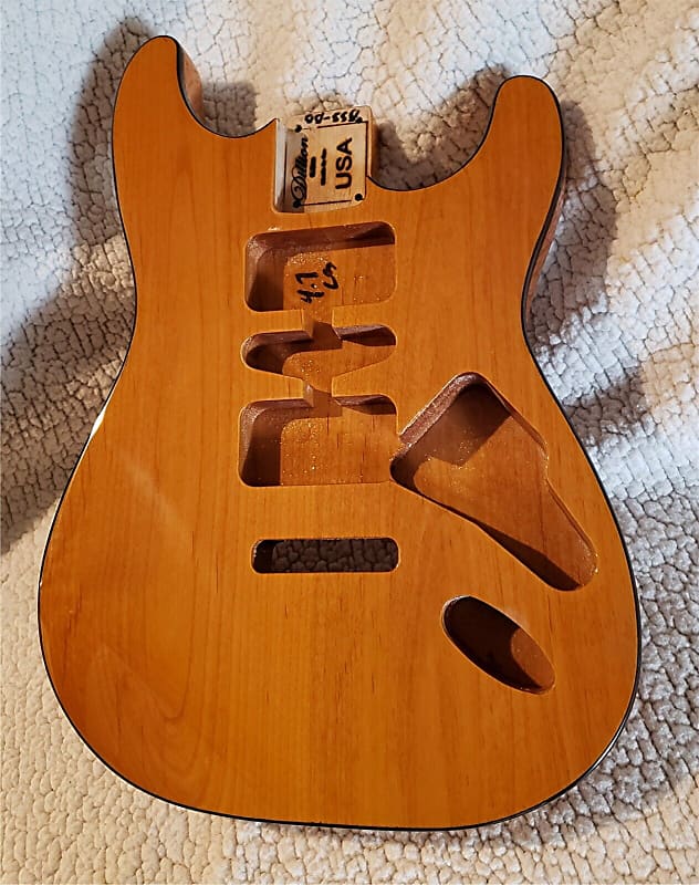 The last USA Alder body in "Trans Butterscotch" Black | Reverb
