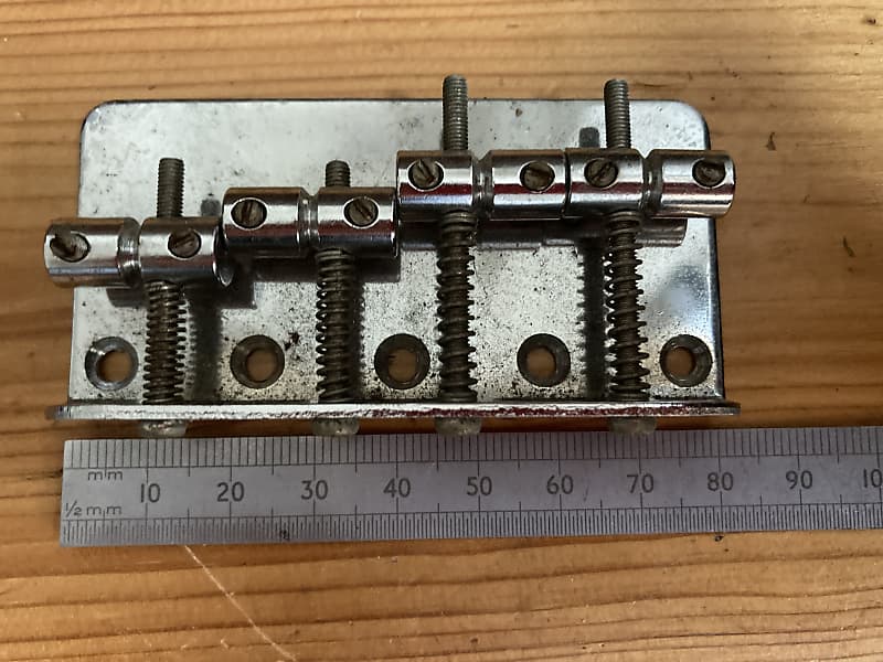 1970s Vintage Columbus Japanese Jazz Bass Guitar Bridge | Reverb