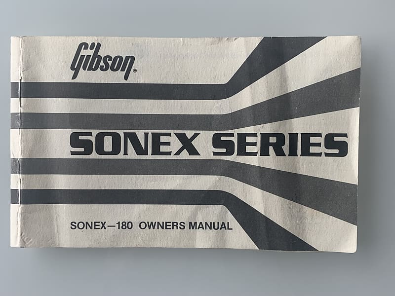 Gibson Sonex-180 Owners manual 1980 | Reverb