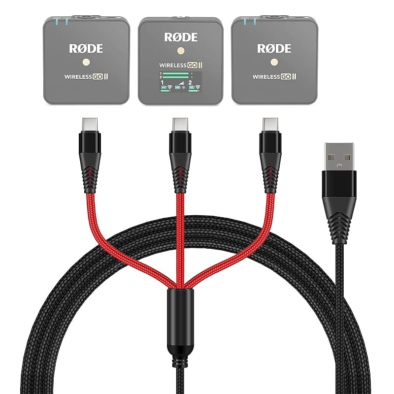 3 in-1 USB C Cable Replacement for Rode Wireless Go II | Reverb