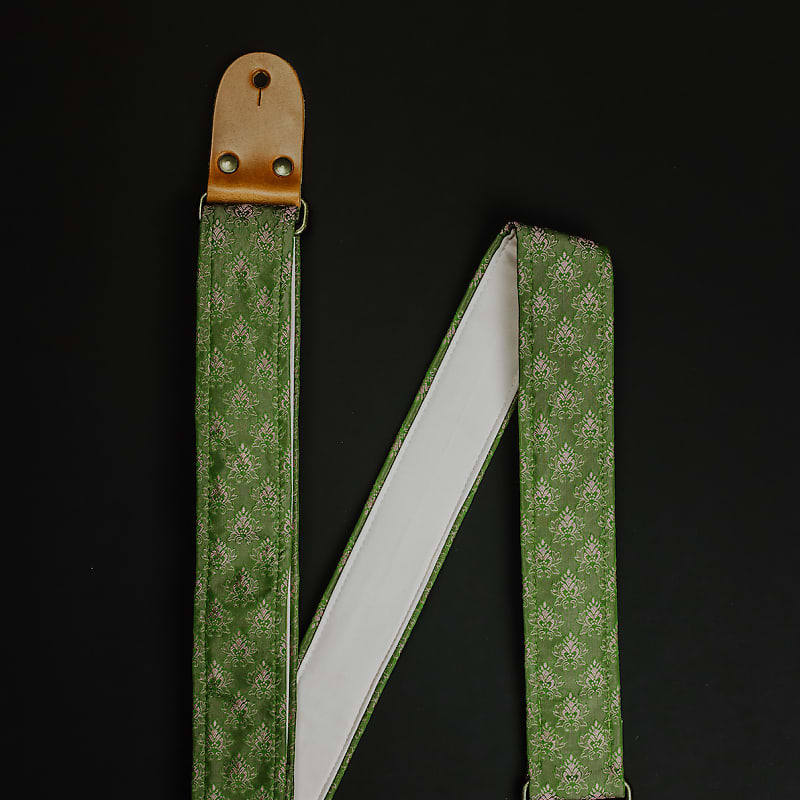 Mr.Strapsky Vintage Green (Shell Pink) Guitar Strap | Reverb