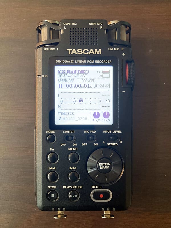 TASCAM DR-100mkIII Handheld Digital Stereo Recorder w/ RC-10 | Reverb