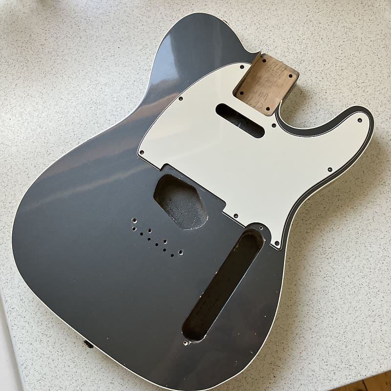 Guitar Mill Custom Telecaster Body - Charcoal Frost | Reverb