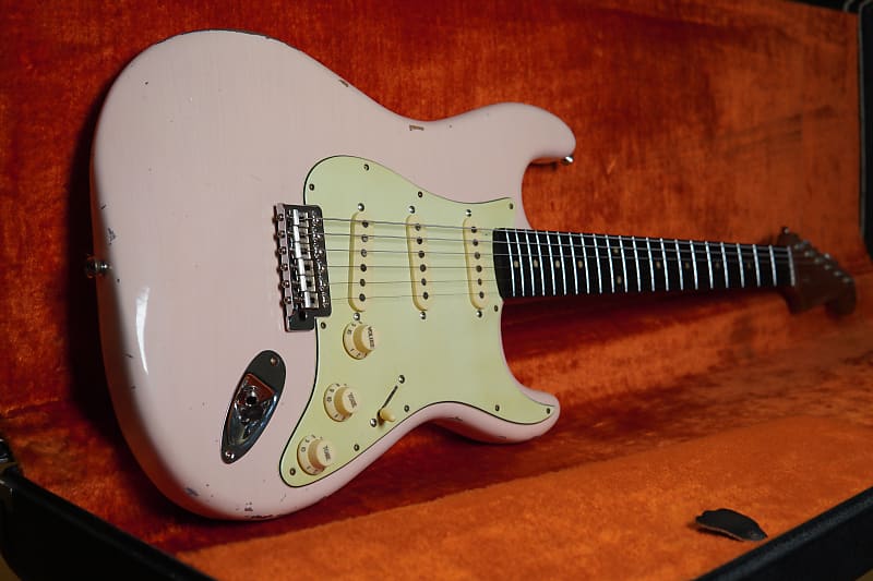 Freakaster Stratocaster Shell Pink, Roasted Neck, Relic | Reverb
