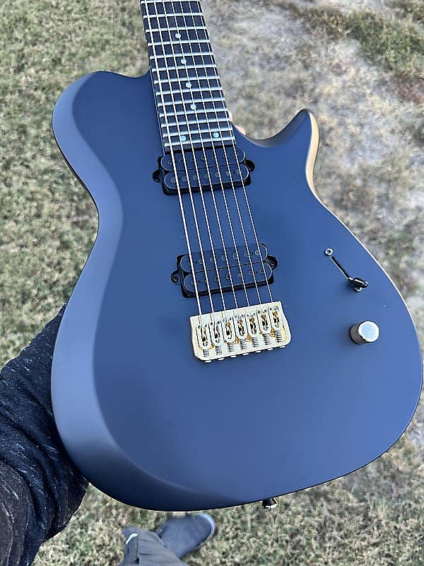Kiesel SCB7 2019 Satin Matte Black & Gold 7-String (Comes | Reverb