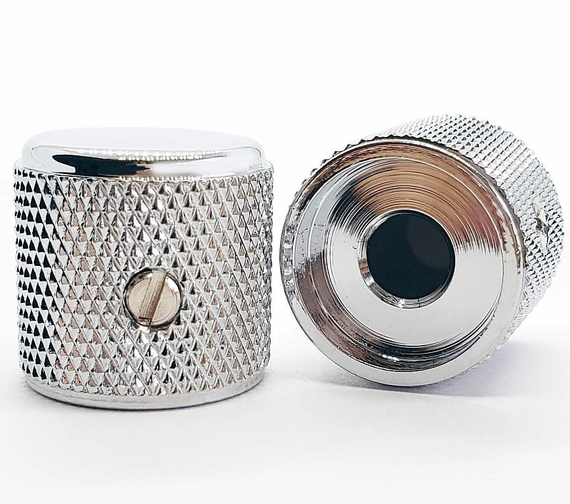 Vintage Style Chrome Knurled Knobs for Telecaster Guitar or | Reverb