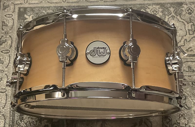 Mint DW Design Series Snare Drum 6x14” Natural Satin | Reverb