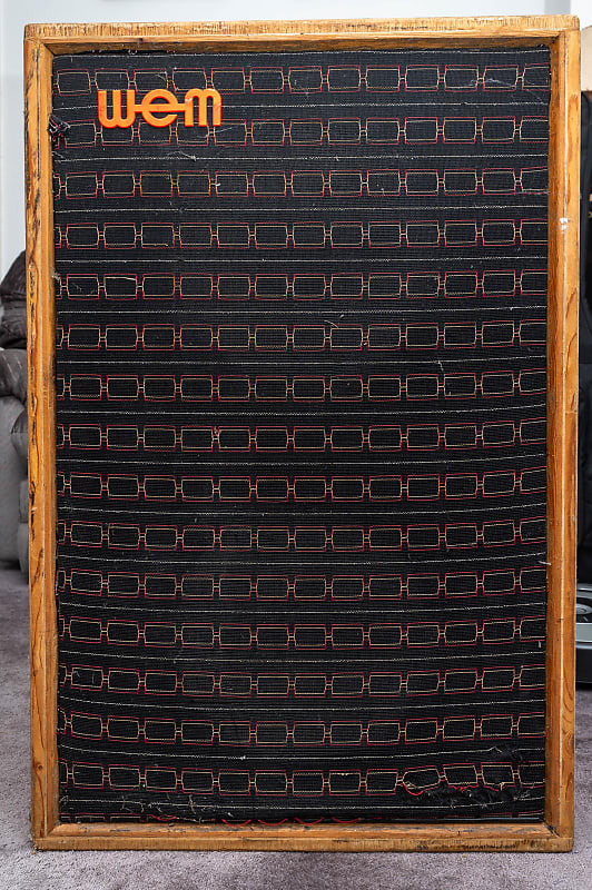 WEM 2 x 12" Guitar Speaker Cabinet 1970s - Bare Wood | Reverb