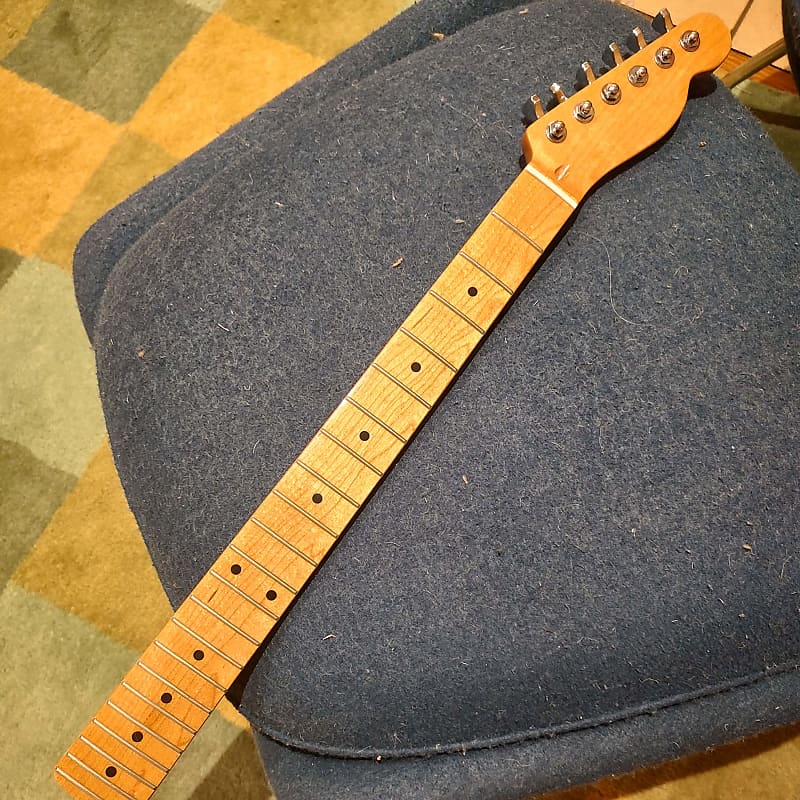 Roasted Telecaster Guitar Neck with Hipshot Tuners 9.5 22 | Reverb